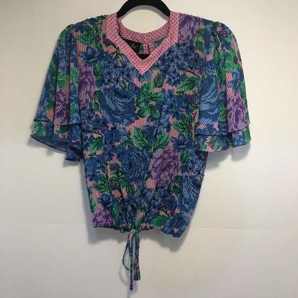Vintage | Tops | Vintage Diane Freis Hand Beaded Top | Poshmark